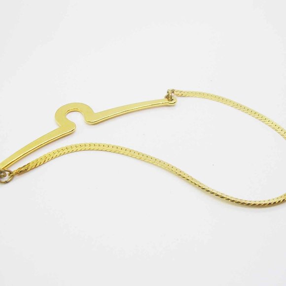 Accessories | Tie Chain Over Button Style Gold Tone Herringbone Classic ...
